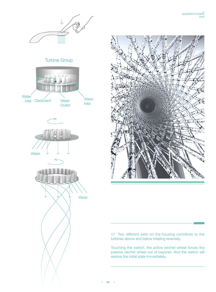 A Water-Saving Faucet That Creates a Beautiful Swirling Stream of Water