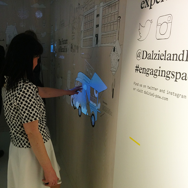 An Engaging Retail Exhibit Featuring Illustrations That Animate When ...