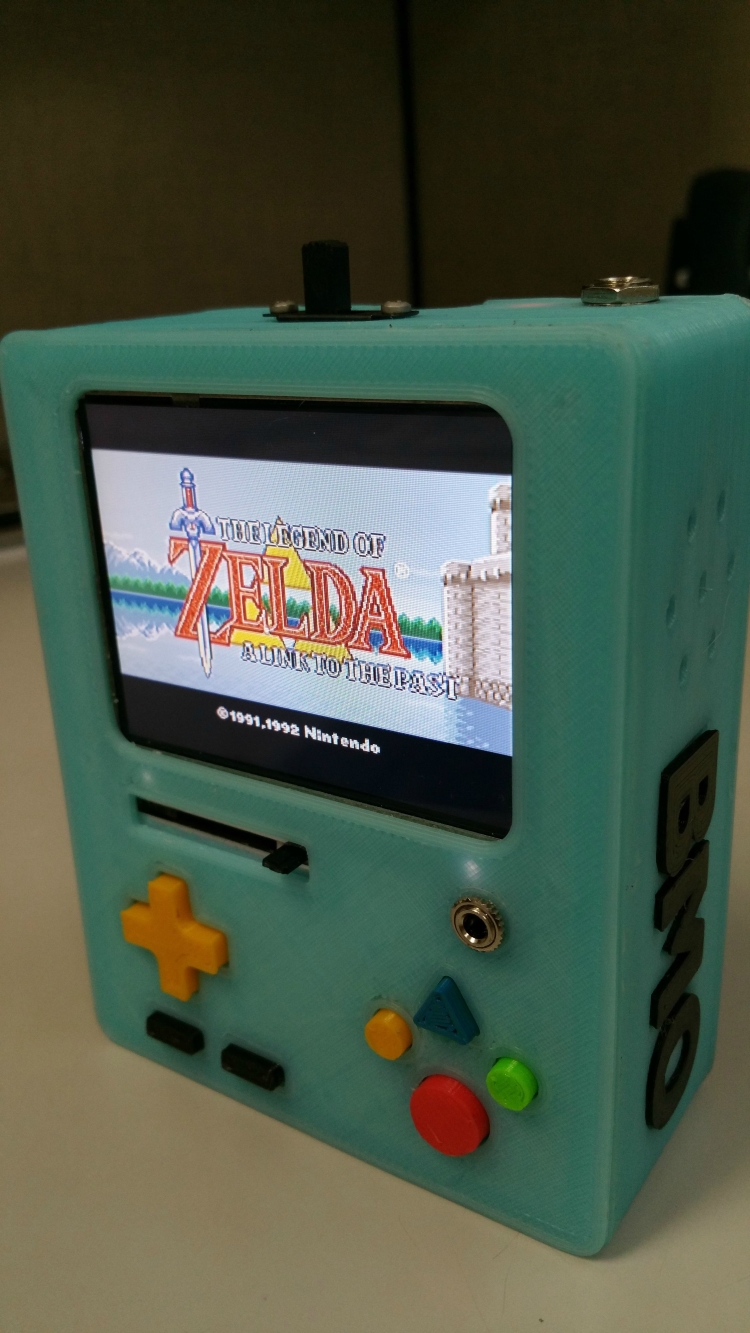 RaspBMO, A Handheld Raspberry Pi Video Game Emulator Shaped Like BMO From 'Adventure Time'