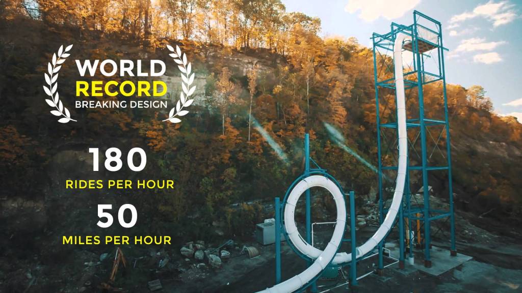 Sky Caliber, A Terrifying 90-Foot-Tall Water Slide Featuring a Full ...