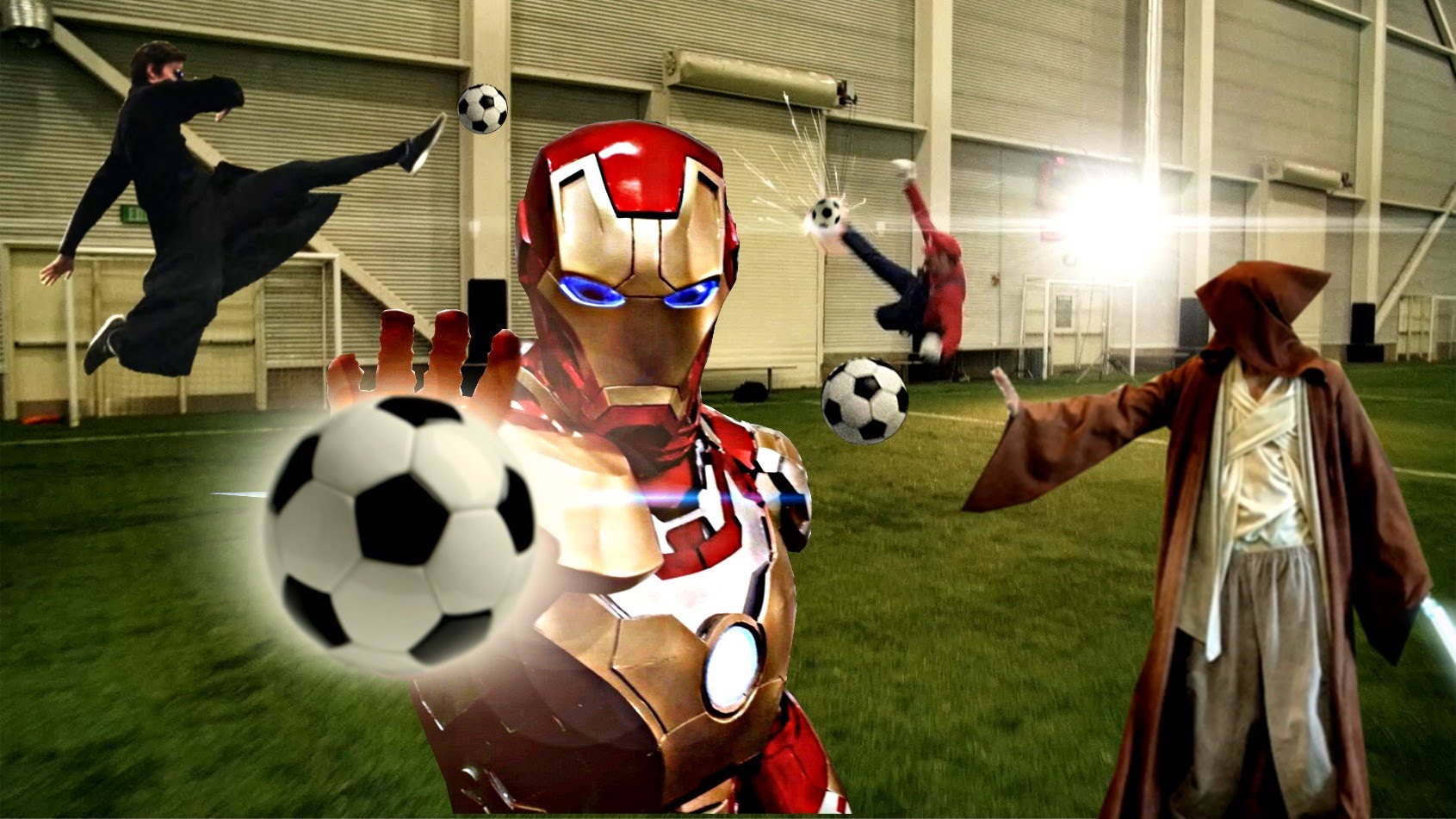 Special Effects Video of Pop Culture Superheroes Playing an Epic Game ...