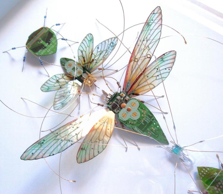 'Computer Component Bugs', Graceful Insect Sculptures Constructed From ...