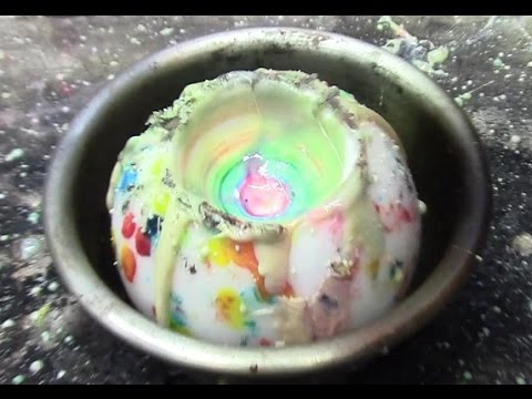 A Red-Hot Nickel Ball Turns a Candy Jawbreaker Into a Gurgling Mess