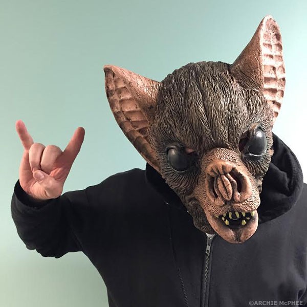 A Giant and Terrifying-Looking Latex Bat Mask by Archie McPhee