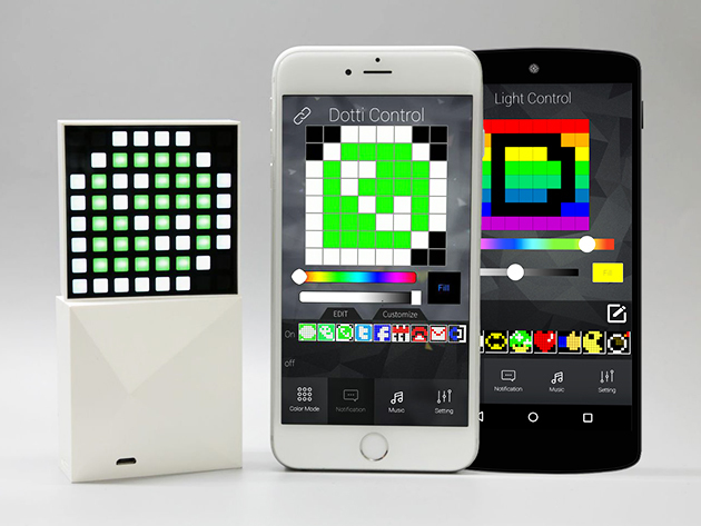 Dotti, A Pixel-Art Smart LED Light That Works as a Clock, Dice ...
