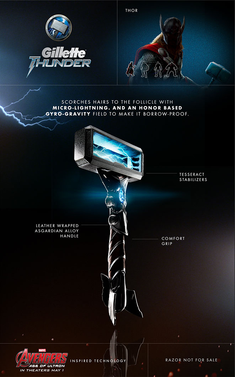 Gillette Teases a Fake Line of Marvel Superhero Razors Made With ...