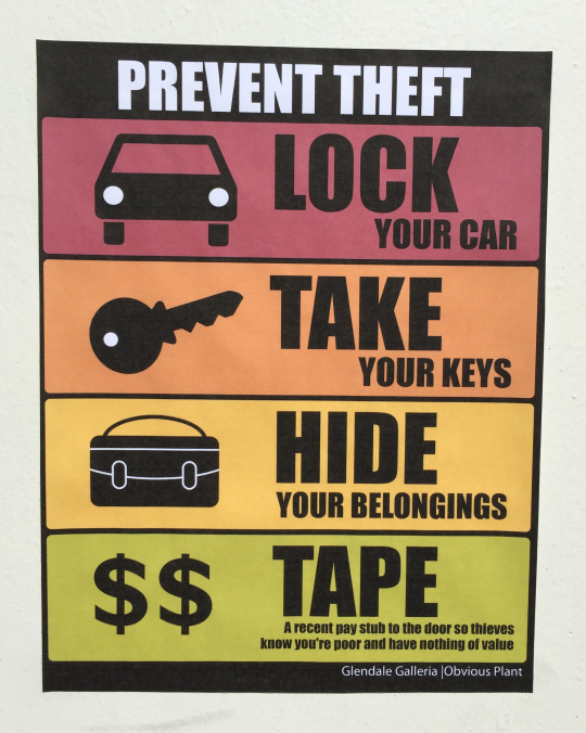 Obvious Plant Offers Insane Theft Prevention Tips With Mall Parking ...