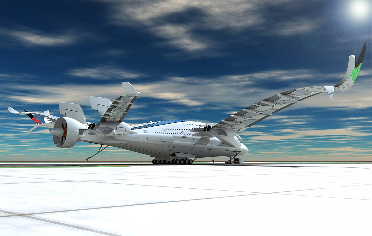 Progress Eagle, A Solar-Powered Airliner Concept for the Year 2030
