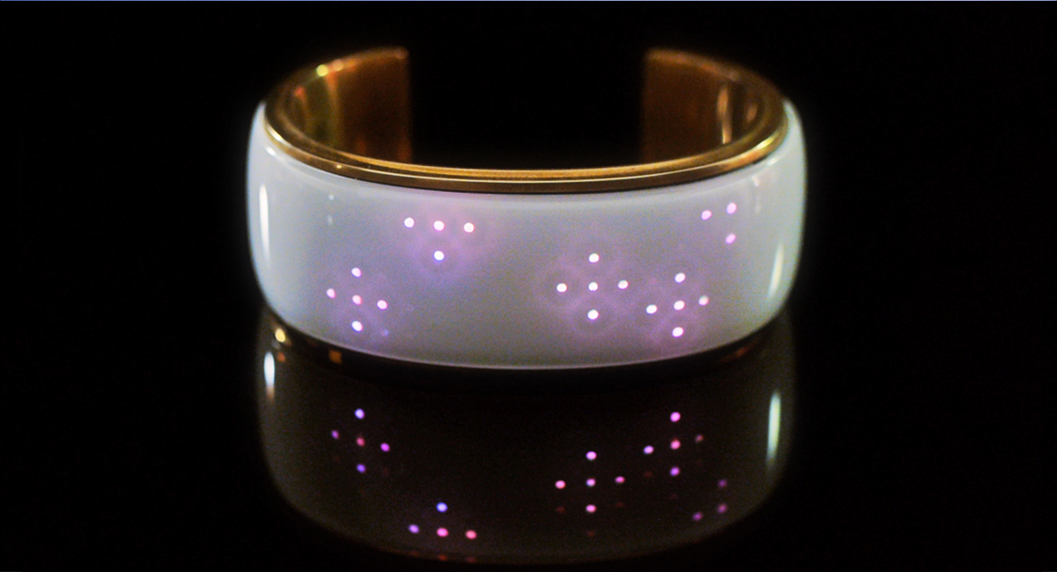 A Color-Customizable Bracelet That Pairs With a Smartphone to Send Notifications Through ...
