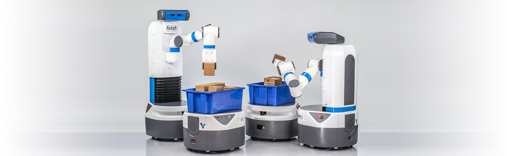 Fetch and Freight, A Pair of Automated Warehouse Robots by Fetch Robotics