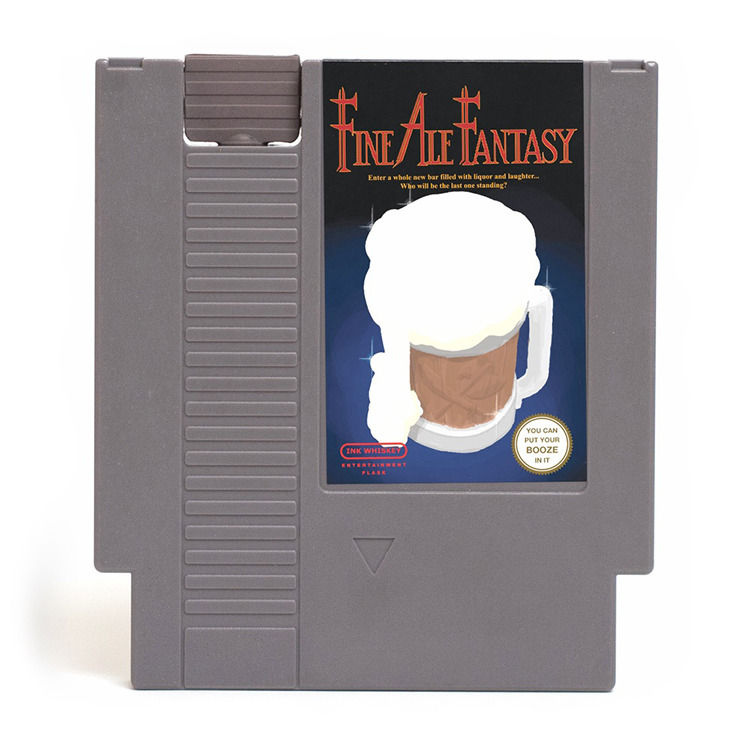 A Geeky Series of Whiskey Flasks Made From Classic Nintendo Video Game ...