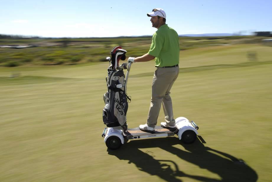 The GolfBoard, A Standing Golf Cart That You Ride Like a Surfboard