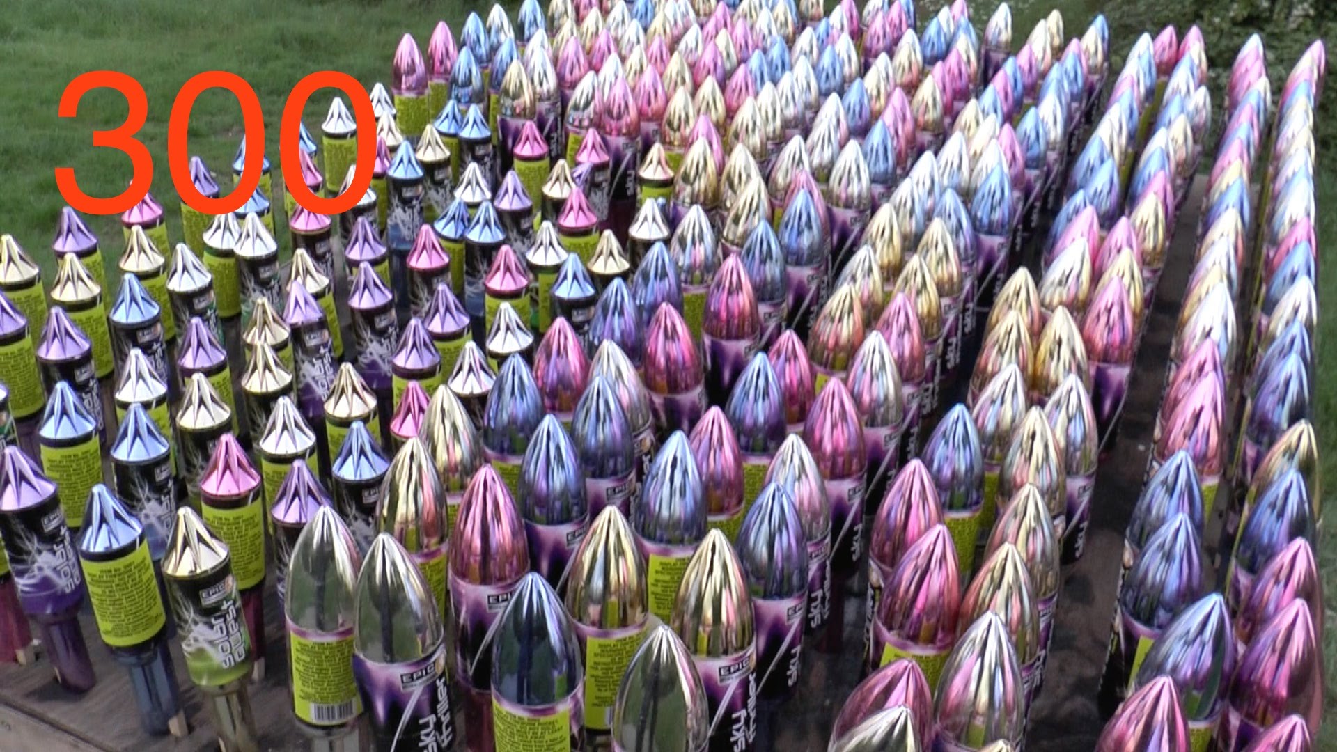 Setting Off 300 Fireworks Rockets All At Once
