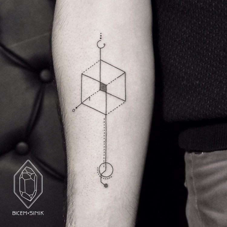 Stunning Modern Dot and Line Tattoos
