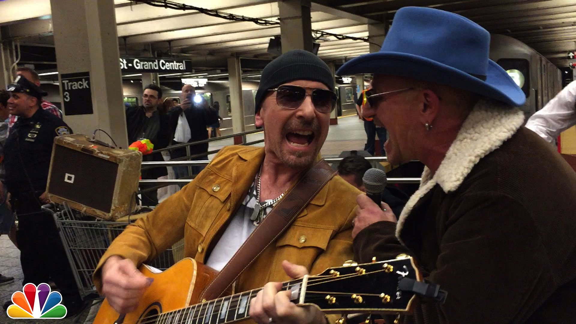U2 Surprises Commuters by Performing a Mini Concert in New York City ...