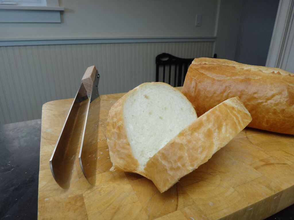 The Sandwich Knife, A Double-Bladed Knife That Cuts Fresh Bread Into ...