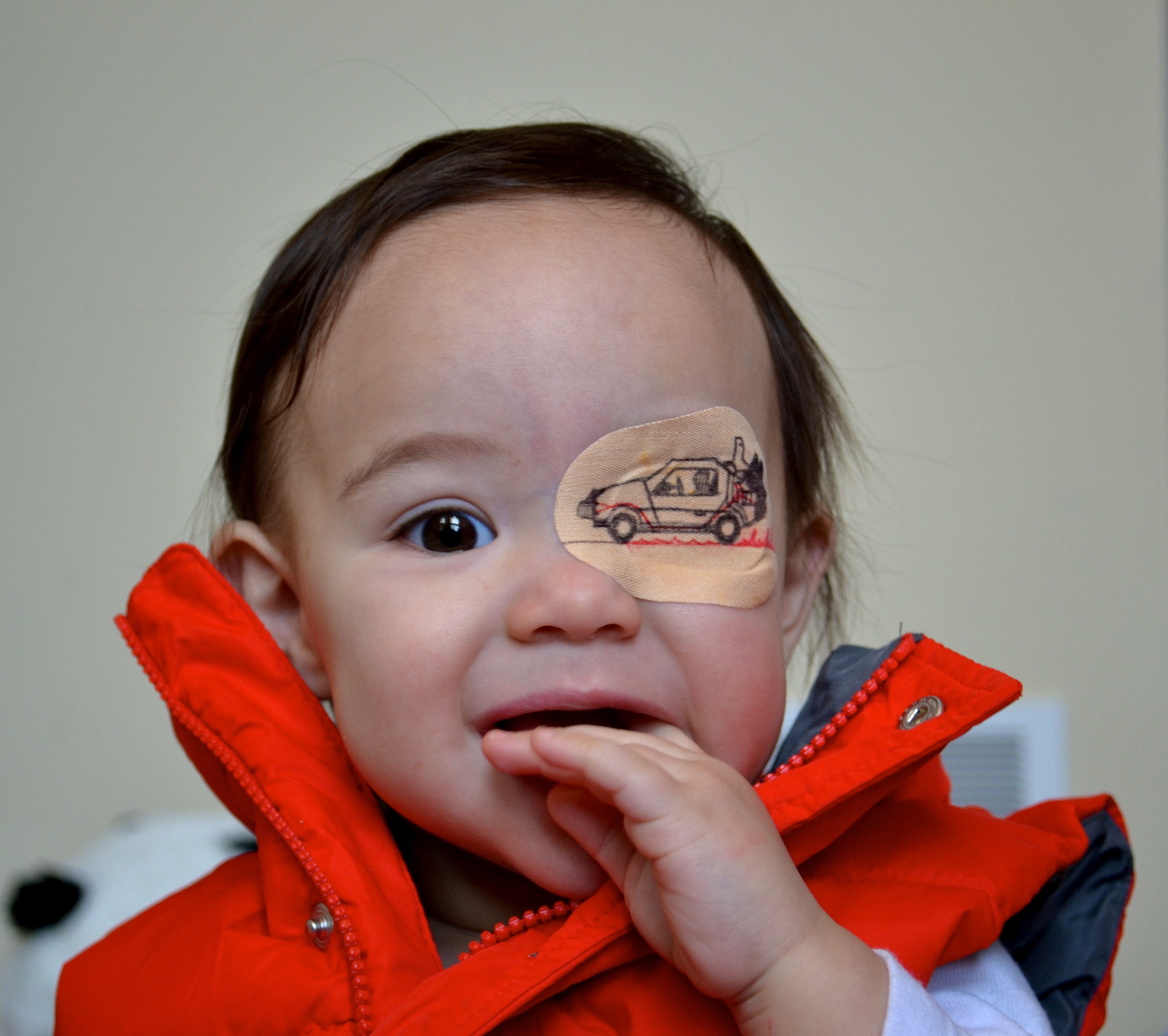 An Adorable Little Girl Wears Custom-Decorated Eye Patches Designed by ...