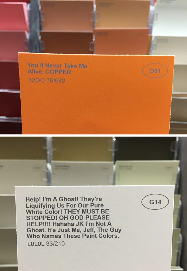 Obvious Plant Adds Clever Fake Names to Ordinary Paint Colors at a ...