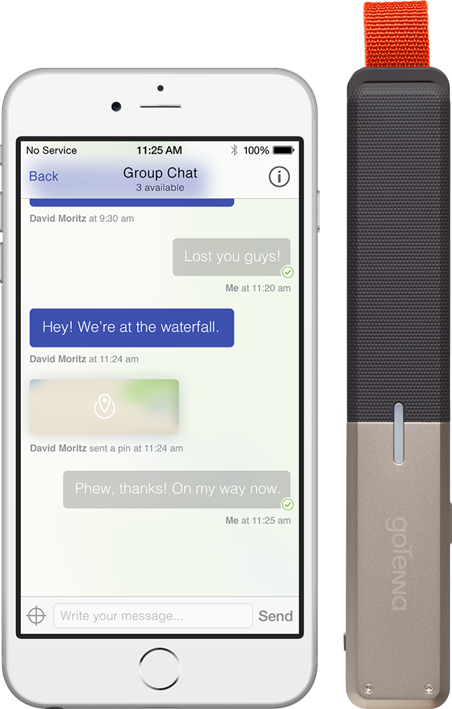 goTenna, A Device That Pairs With a Smartphone to Send Texts Even ...