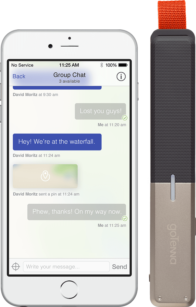 goTenna, A Device That Pairs With a Smartphone to Send Texts Even ...