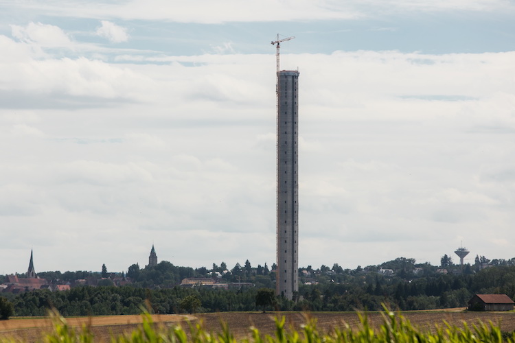 The ThyssenKrupp Test Tower, A Tall Thin Concrete Tower Built for ...