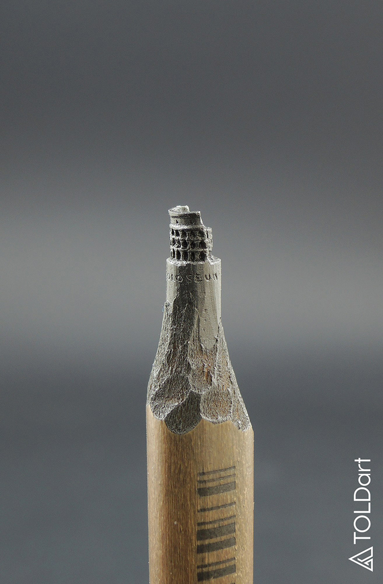 Incredibly Detailed Miniature Sculptures Carved Into Pencil Graphite