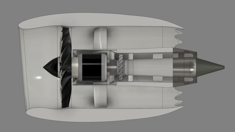 A Working 3D-Printed Model of a GE GEnx-1B B787 Jet Engine