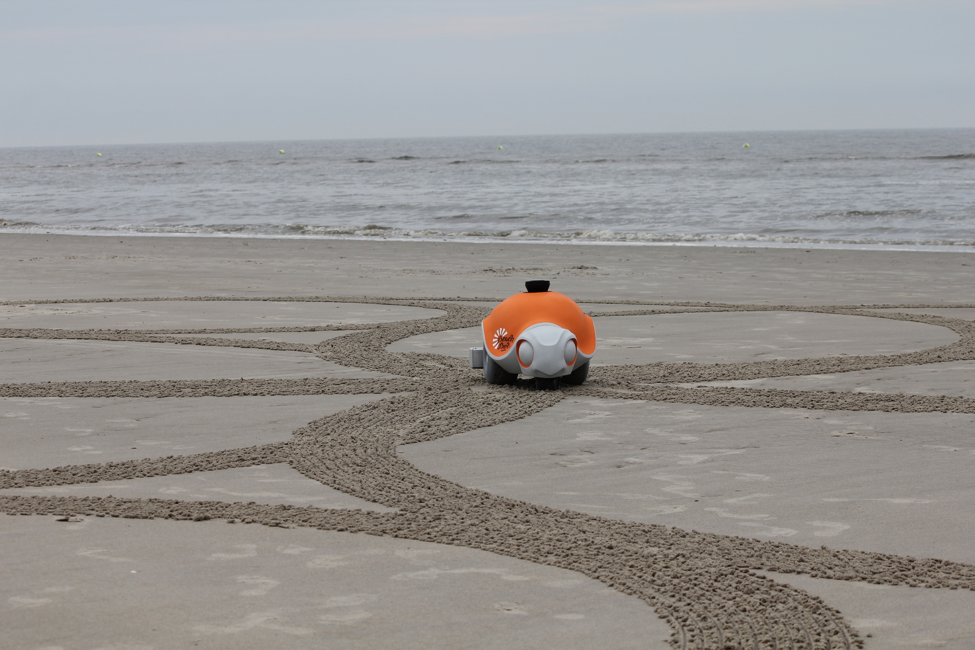 BeachBot, A Robotic Turtle That Creates Large Works of Art in the Sand ...