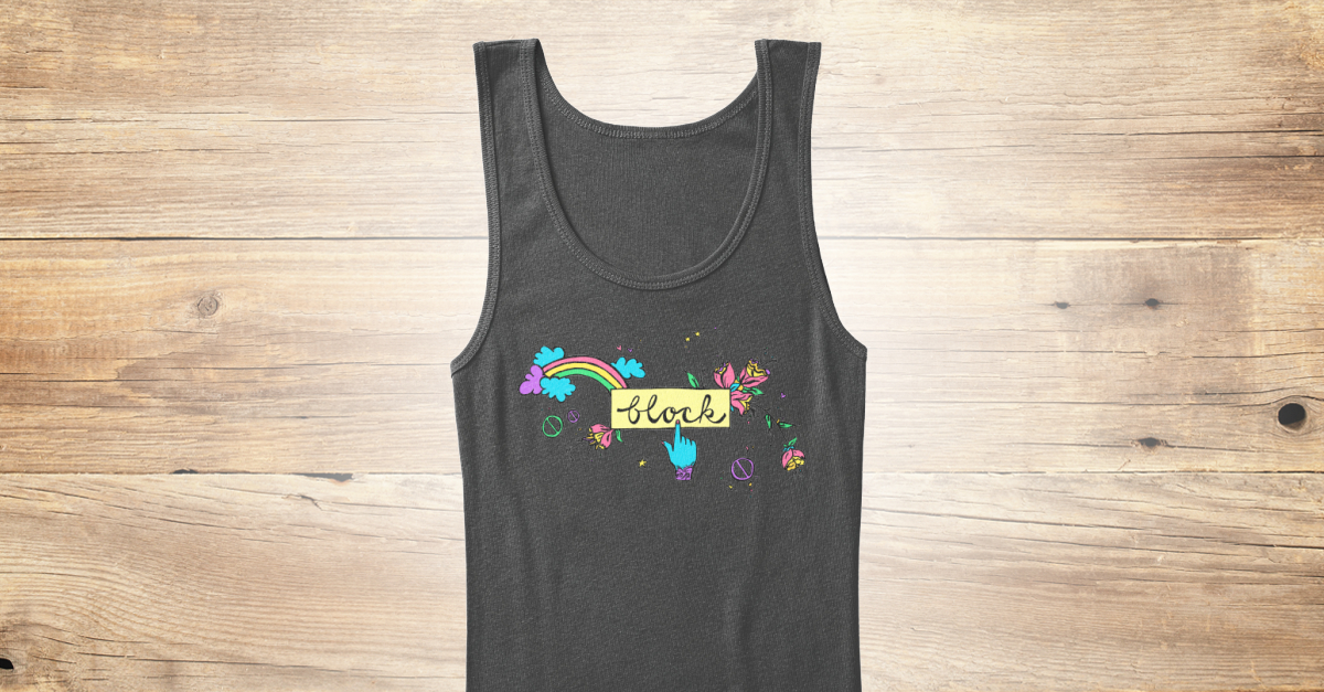 'The Block Party', A Decorative 'Block Button' T-Shirt Design That ...
