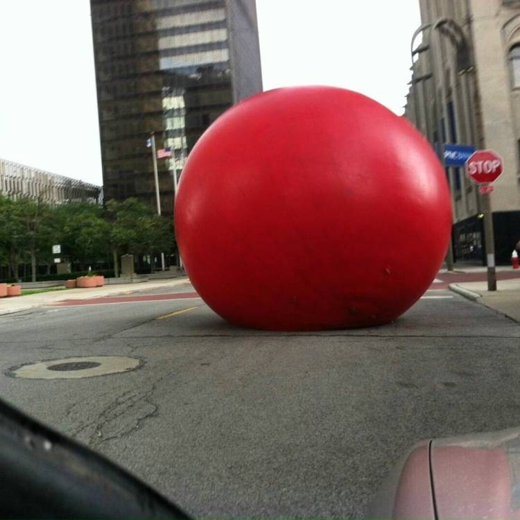 Giant Inflatable Red Ball Breaks Free From Its Exhibition Location and ...