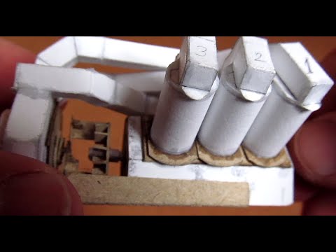 A Working V6 Engine Model Made From Paper and Tape Powered by the Air ...