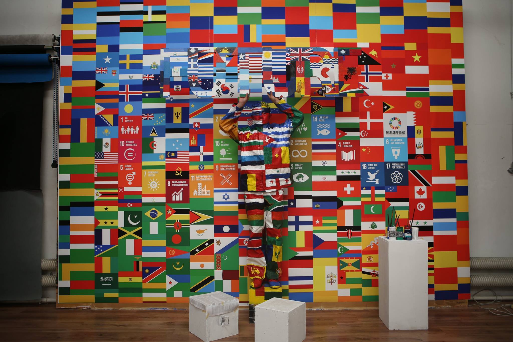 'Invisible Man' Liu Bolin Camouflages Himself Into a Mosaic Made Up of ...