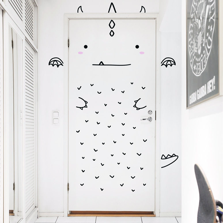 Cute Decals That Transform Any Door Into an Adorable Animal or Dragon