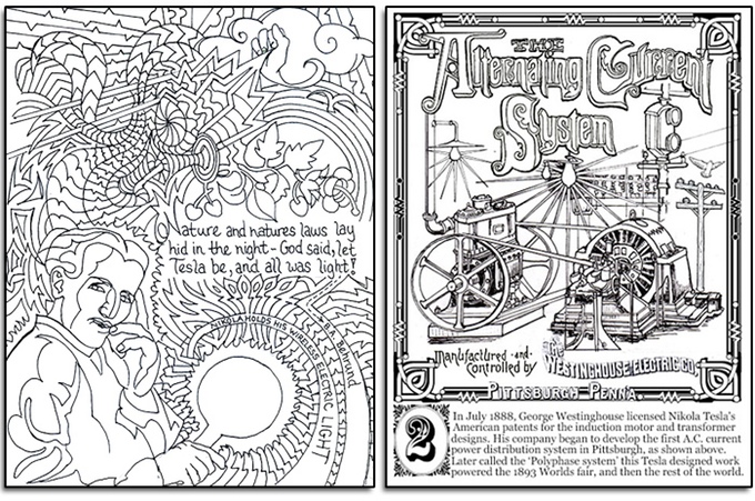 'Nikola Tesla Coloring Book', A Creative Way to Expend One's Current ...