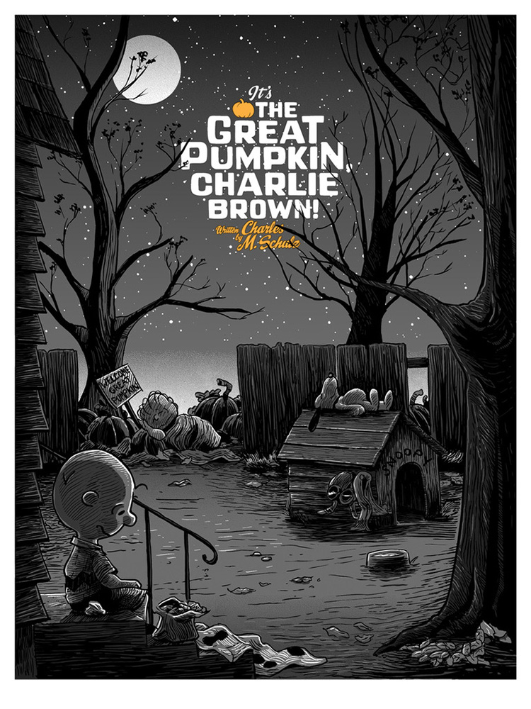 'It's the Great Pumpkin, Charlie Brown' Halloween Art Prints by Tim ...