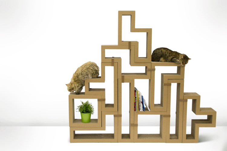 Modular Cardboard Cat Scratching Blocks That Can Be Arranged to Make ...