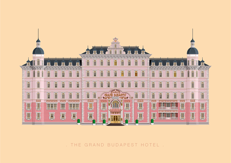 Illustrations of Iconic Buildings From Popular Movies and TV Shows