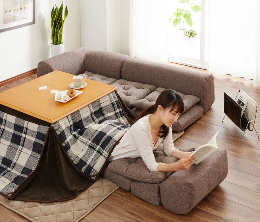 Kotatsu, A Traditional Japanese Floor Sofa Made Modern With Convertible ...