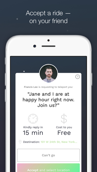 Teleport, A New App That Works With Uber to Deliver Friends to Each Other