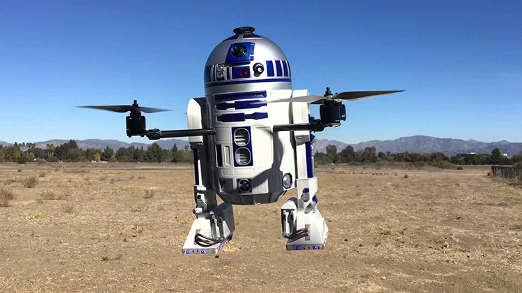 A Custom Remote-Controlled R2-D2 Quadcopter That Makes Beep and Whistle ...