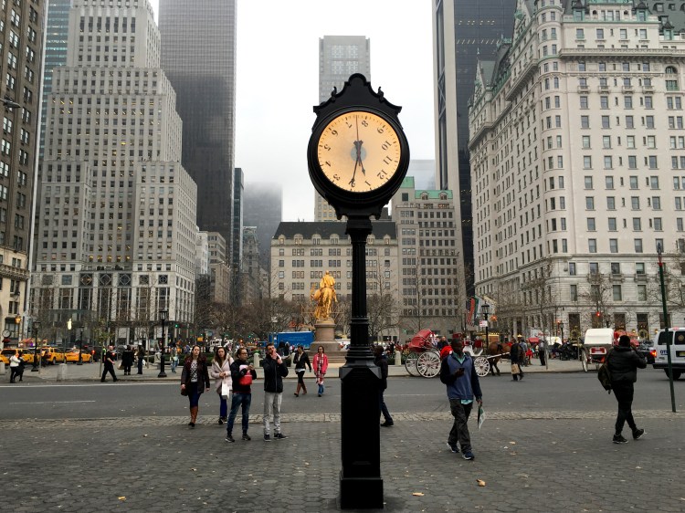 A Clock in Central Park Has a Face That Rotates Counter-Clockwise as ...