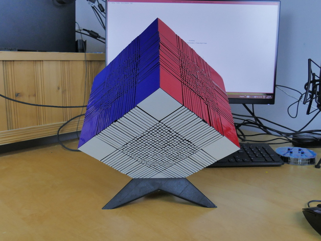 A 200mm 3D-Printed 22x22 Sided Rubik's Cube