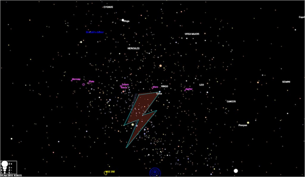 David Bowie Given His Own 'Starman' Lightning Bolt Shaped Constellation ...