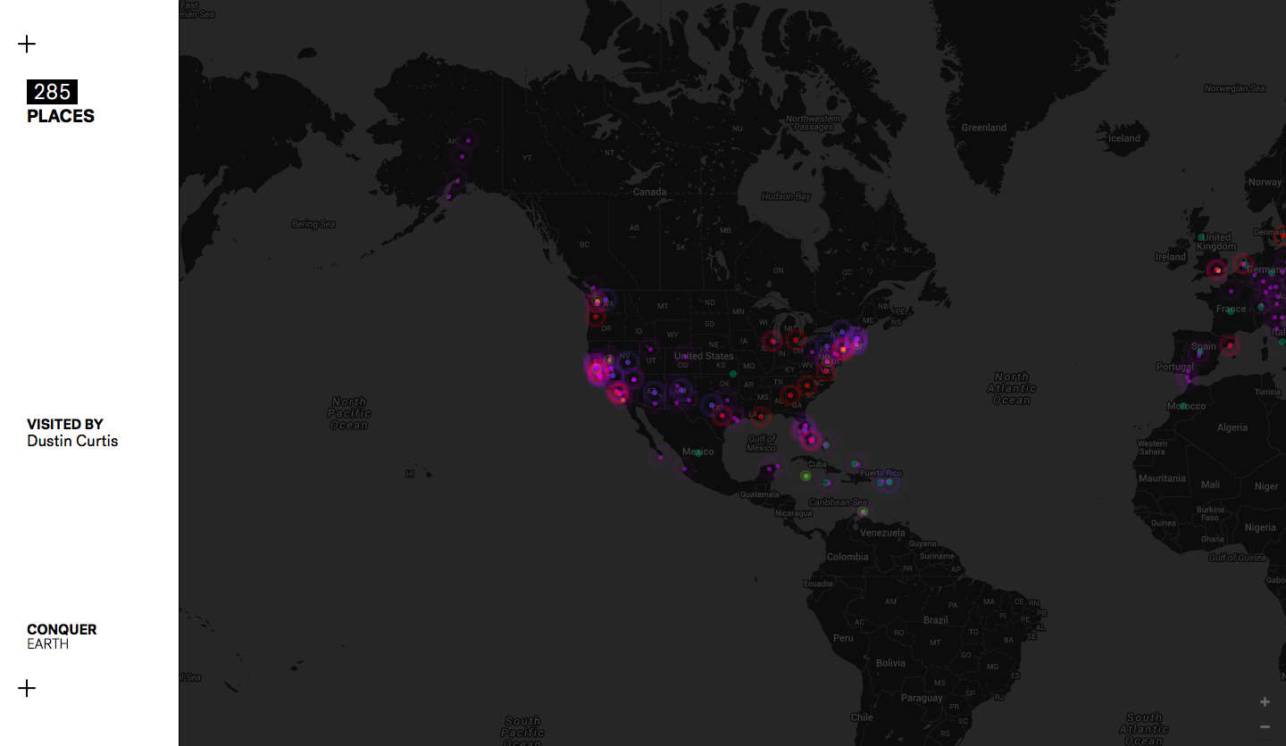Conquer.Earth, An Interactive Map That Lets Users Mark Off Places They ...