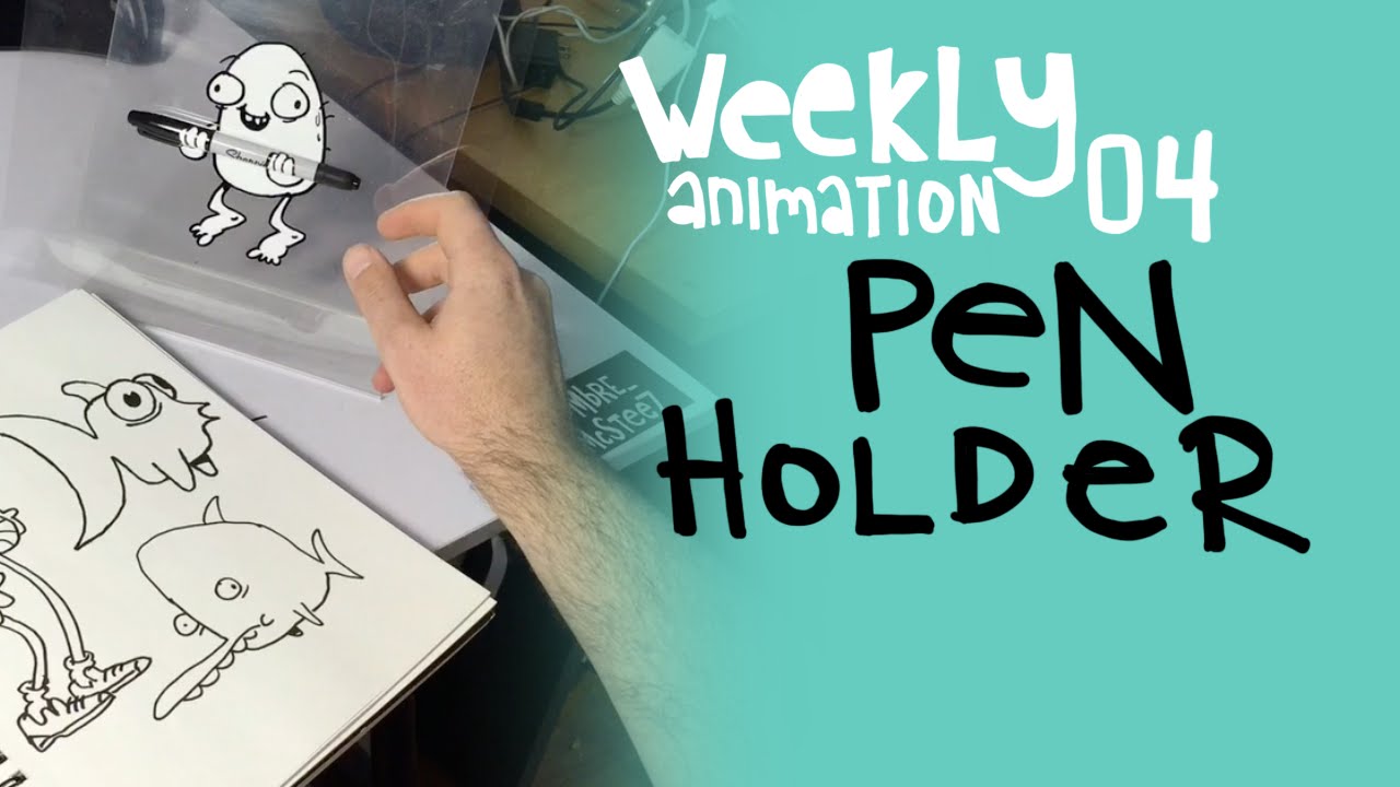 Pen Holder, An Animation of a Helpful Pen Holding Creature Superimposed ...