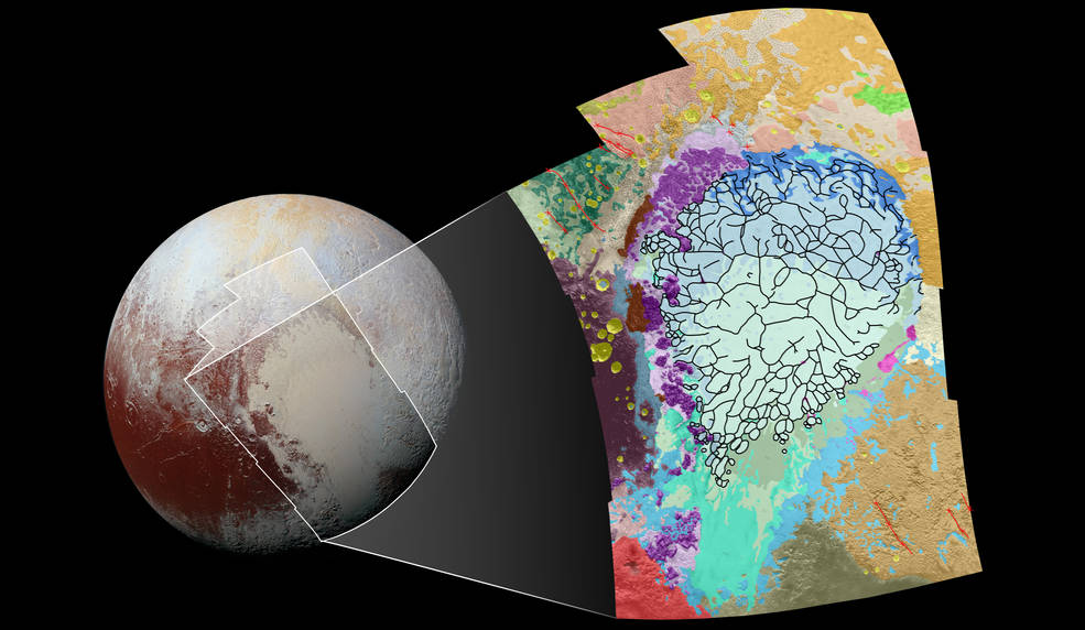 NASA Maps the Sputnik Planum Region of Pluto With a Colorful Key to ...