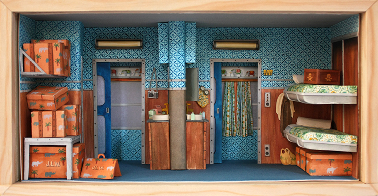 Miniature Paper Dioramas of Scenes From Wes Anderson Films