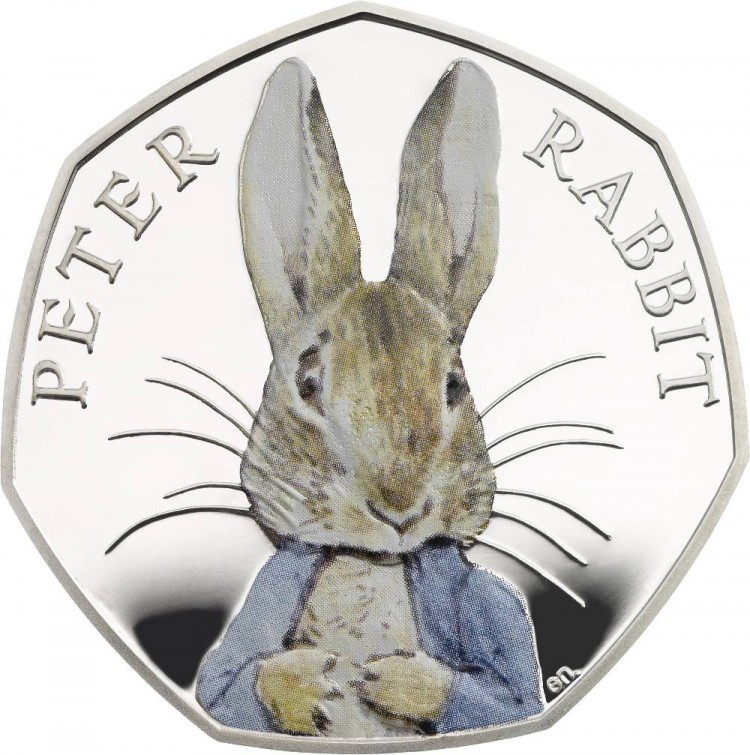 The Royal Mint Creates a Full Color Peter Rabbit 50p Coin In ...