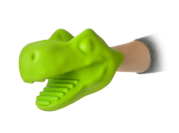 A Ferocious Tyrannosaurus Rex Oven Mitt