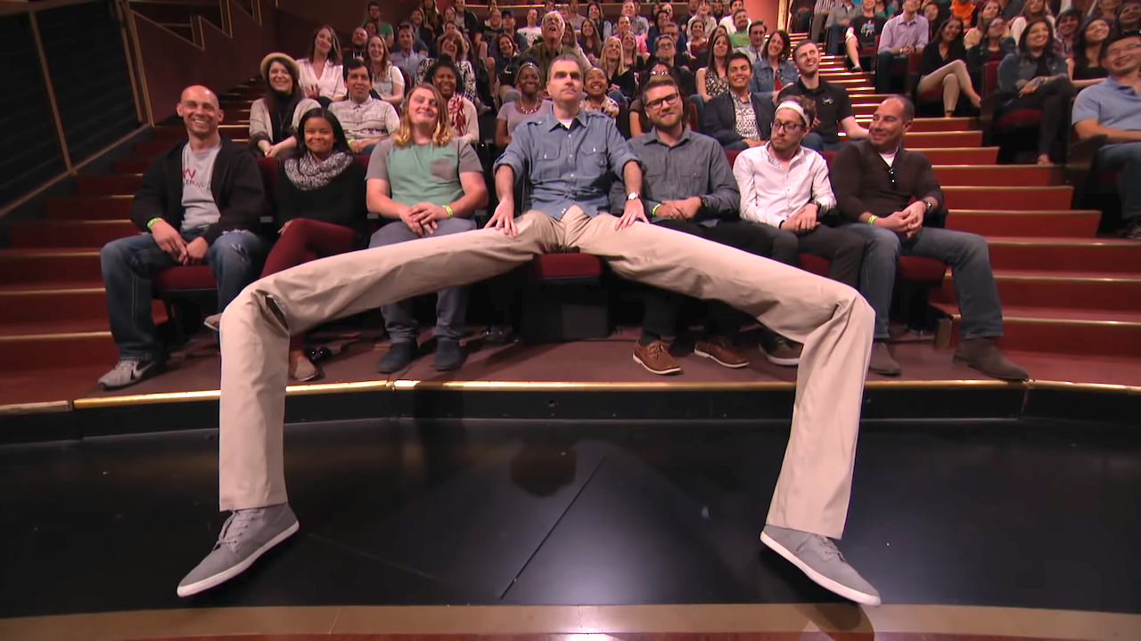 Conan Encounters a Case of Extreme Manspreading in the Audience During ...